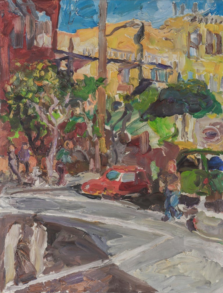 Jack Freeman - San Francisco Street Corner Scene 2006 Oil For Sale at ...