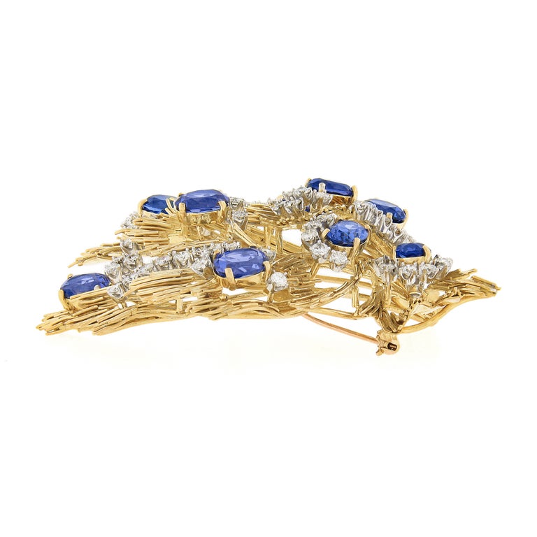 Jack Gutschneider Handmade 18k Gold 16.5ctw Tanzanite Diamond Large ...