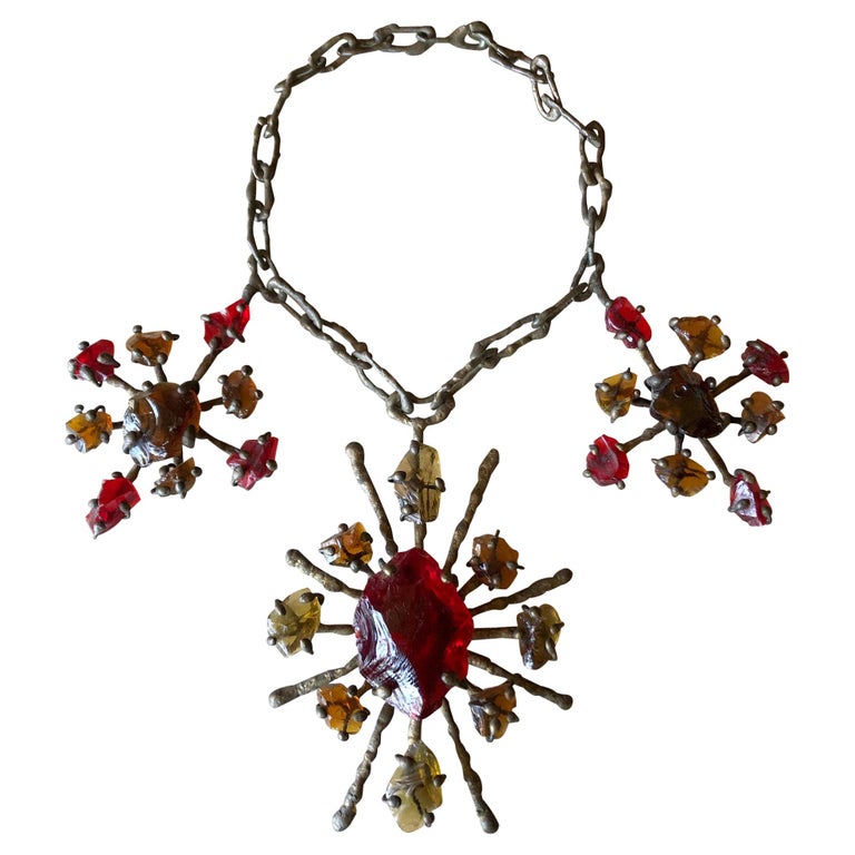 Jack Hoag Brutal California Bronze Drip on Metal Chain Necklace and ...