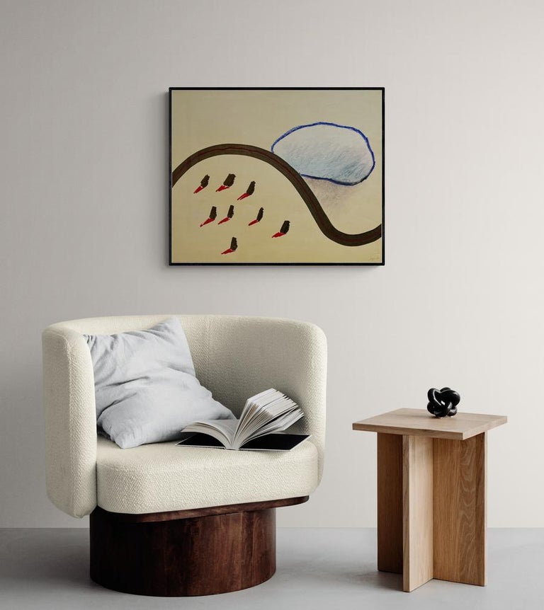 Jack Hooper - Modernism 1969 "Figures with Shadows" Abstract Landscape ...