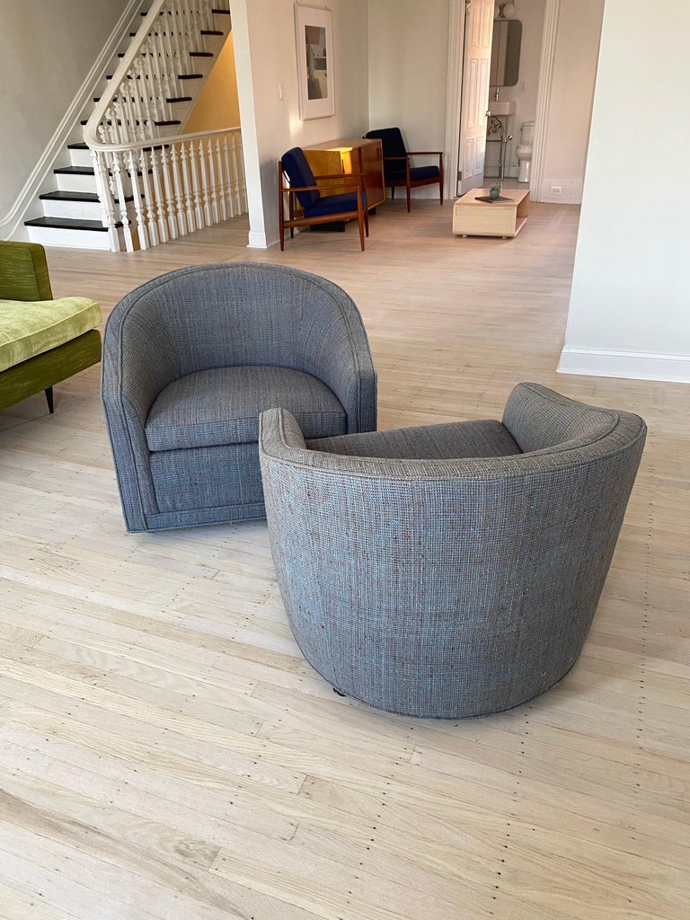 Benjamin Baldwin for Jack Lenor Larsen Furniture Company Barrel Chairs ...