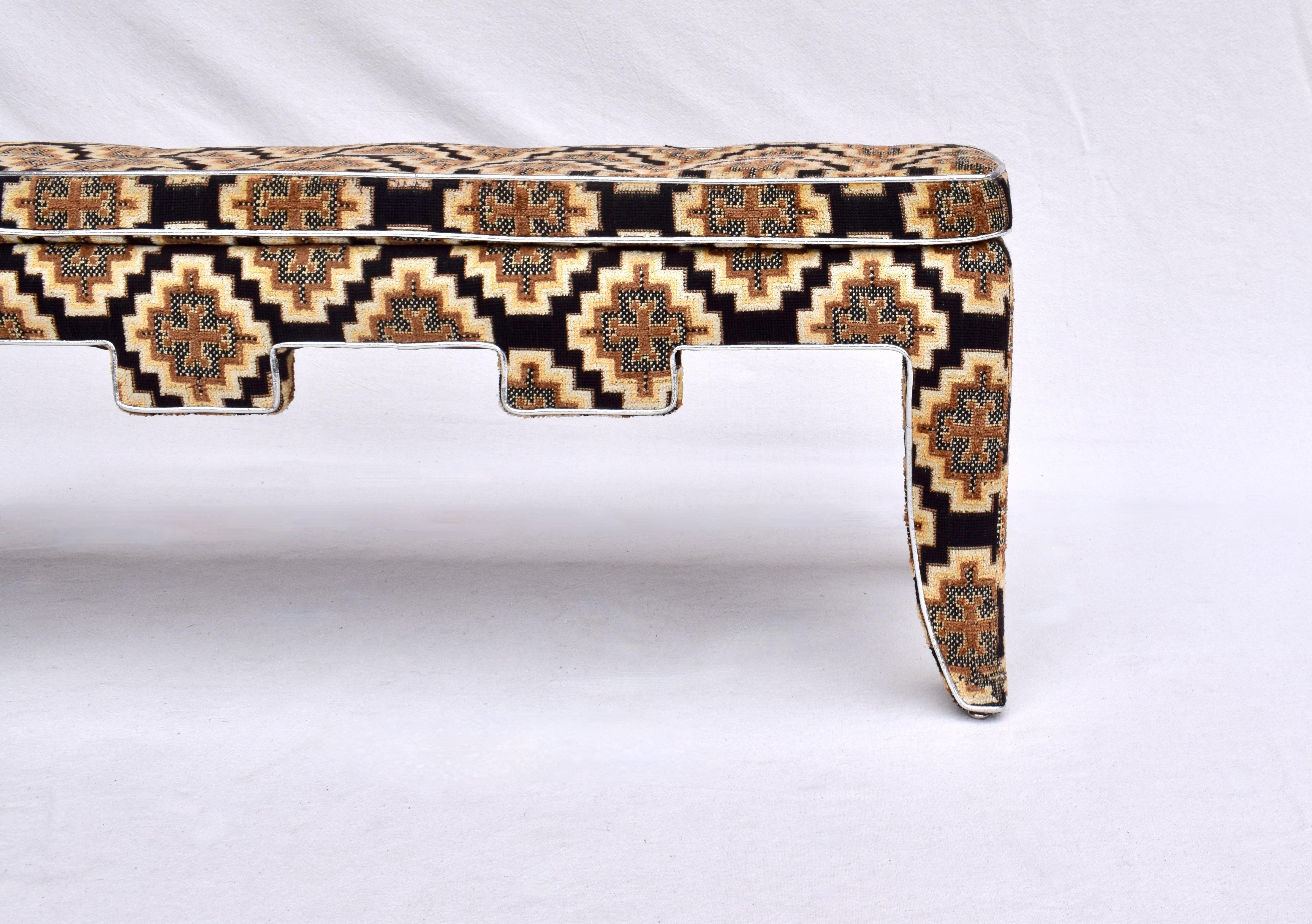 Jack Lenor Larsen Hollywood Regency Bench at 1stDibs