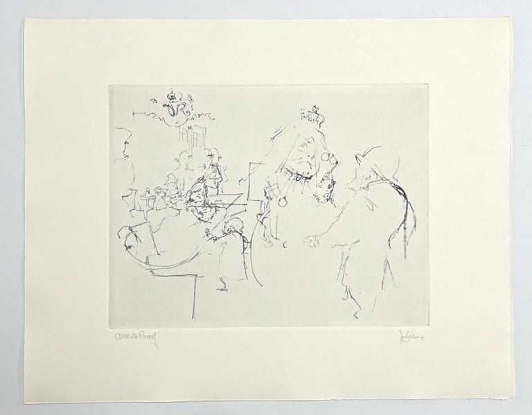 Jack Levine - signed original etching - Artist's Proof For Sale at 1stDibs