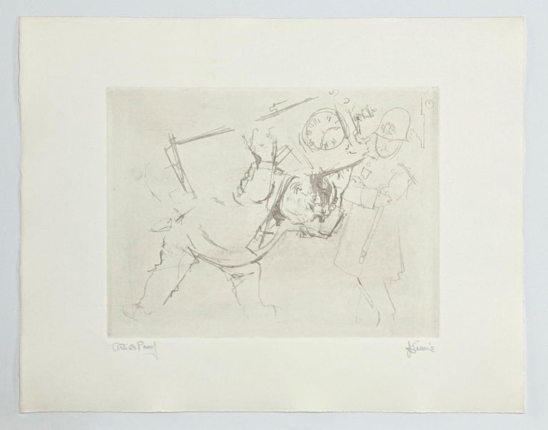 Jack Levine - signed original etching - Artist's Proof For Sale at 1stDibs