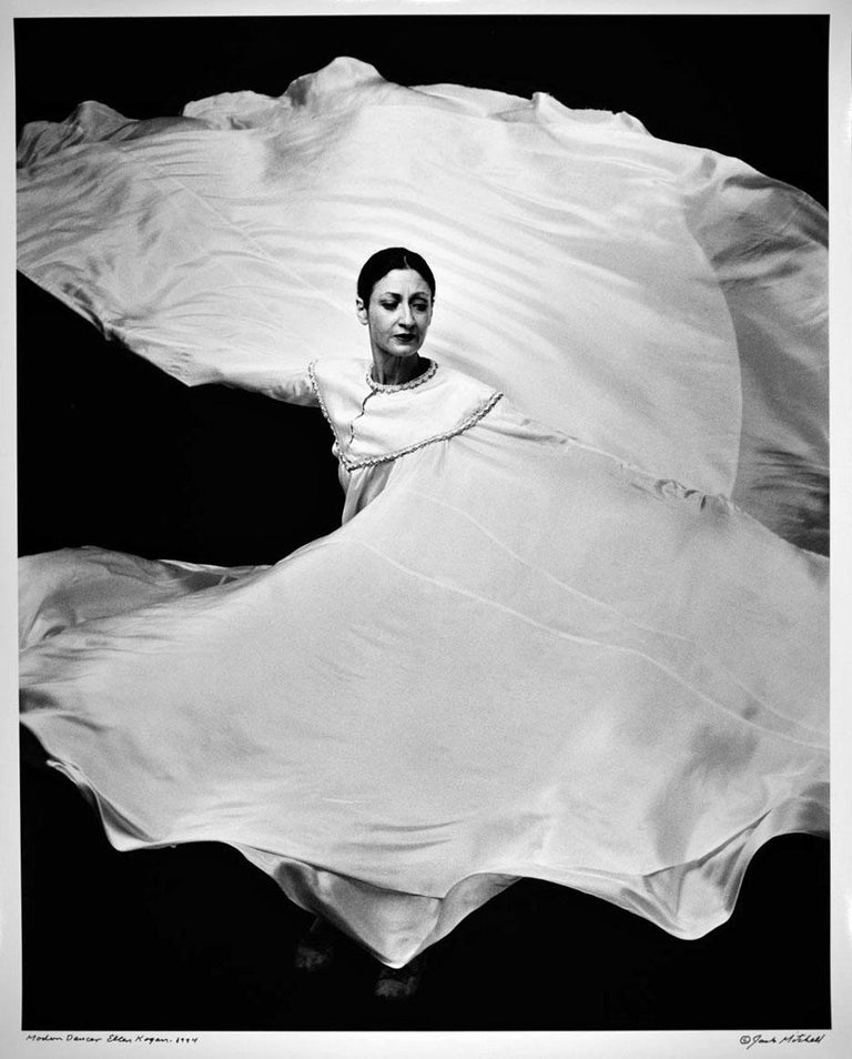 Jack Mitchell - 16 x 20" modern dancer Elena Kogan performing, signed ...