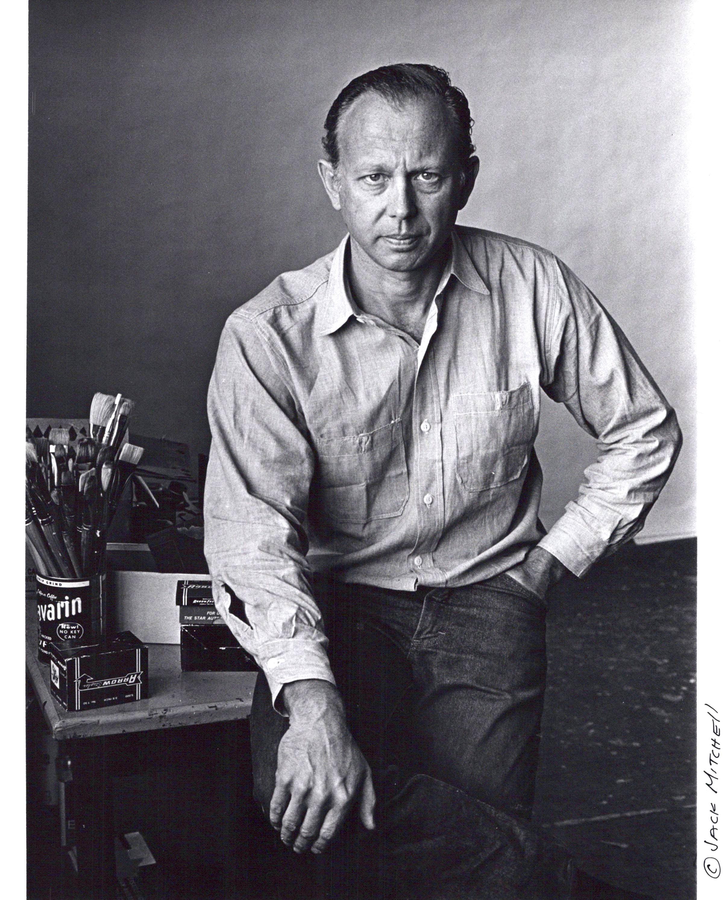 Jack Mitchell - Artist Ellsworth Kelly in his studio For Sale at 1stDibs