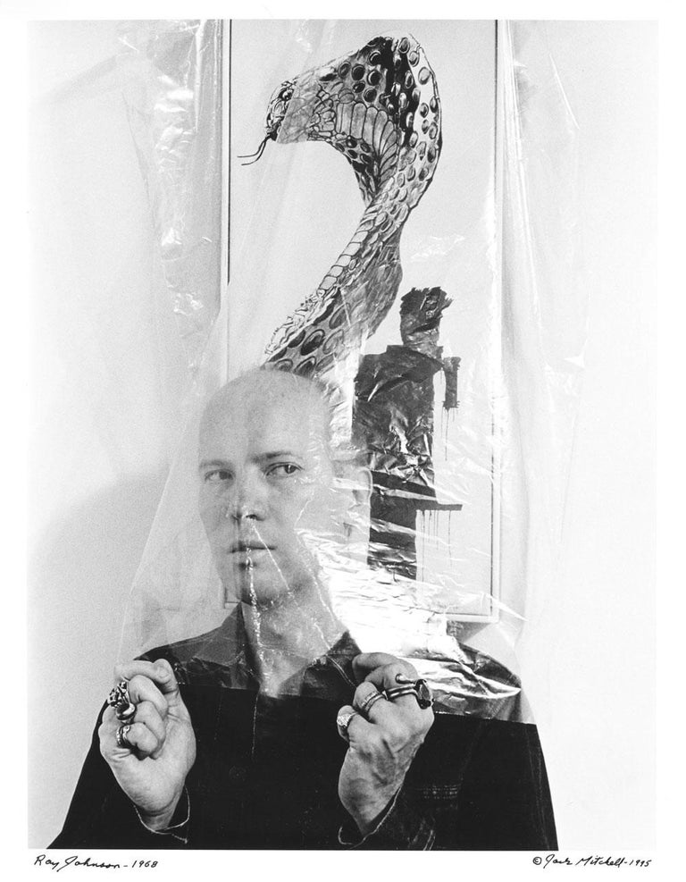 Jack Mitchell - Artist Ray Johnson in his studio, signed By Jack ...