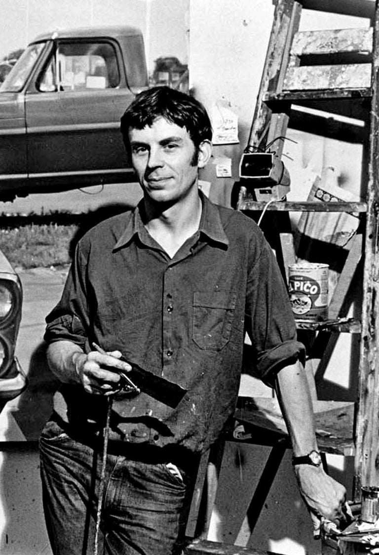 Jack Mitchell - English photorealist painter John Salt at work in his ...