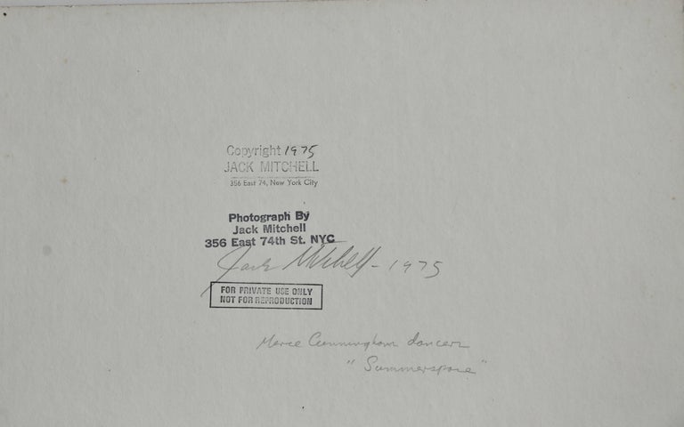 Jack Mitchell - Merce Cunningham Dance Company Signed Original Vintage ...