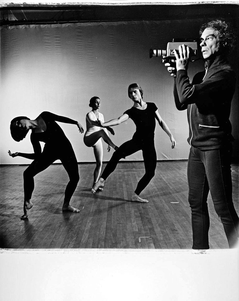 Jack Mitchell - Merce Cunningham with dancers and video camera performing ''TV Rerun'' For Sale ...