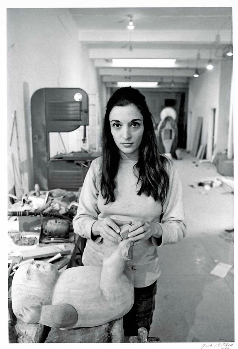 Jack Mitchell - Sculptor Marisol (Maria Sol Escobar) in her studio ...