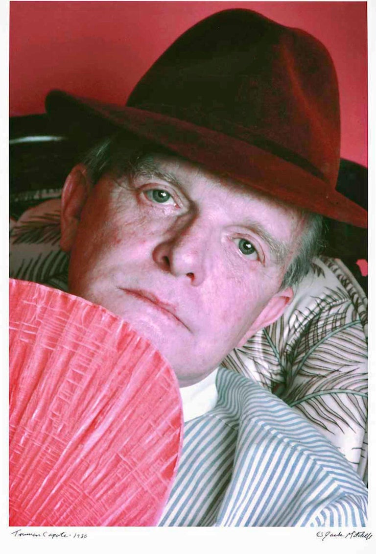 Jack Mitchell - Truman Capote at his United Nations Plaza flat, signed ...