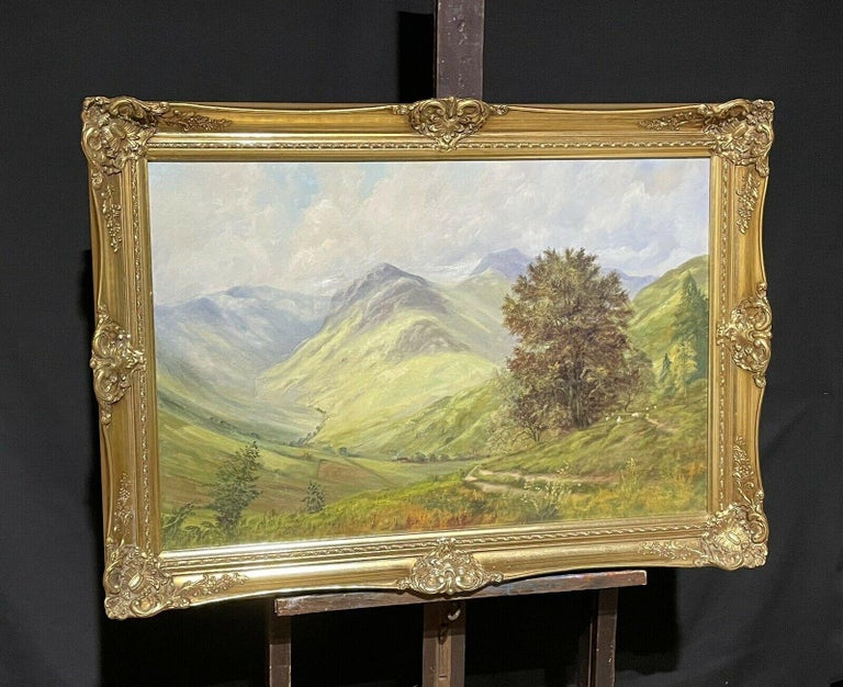 Jack Mould - VERY LARGE SIGNED ENGLISH OIL - STONETHWAITE CUMBRIA LAKE ...
