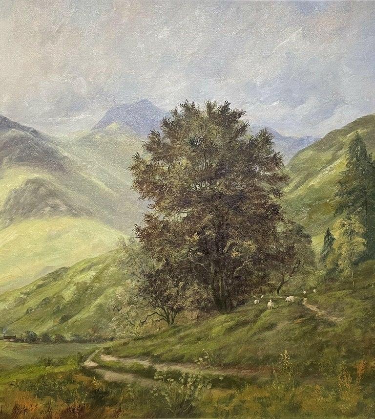 Jack Mould - VERY LARGE SIGNED ENGLISH OIL - STONETHWAITE CUMBRIA LAKE ...