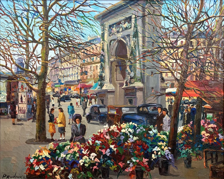 Jack Prudnik - "Parisian Street Scene by Porte Saint-Denis ...