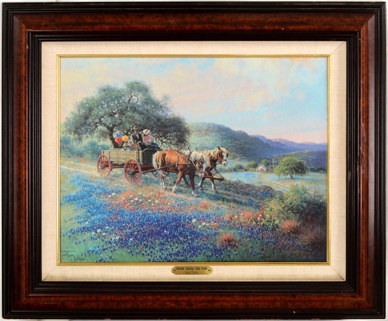 Jack Terry - "Home from the Fair" Wagon and Horses Print on Canvas For ...