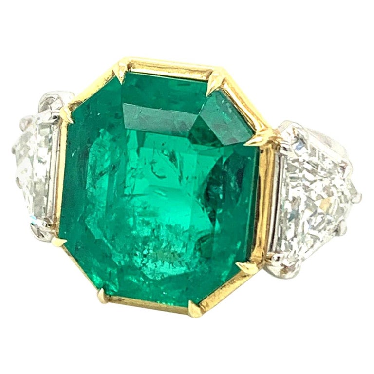 Jack Weir and Sons 10 Carat AGL Certified Colombian Emerald Diamond ...