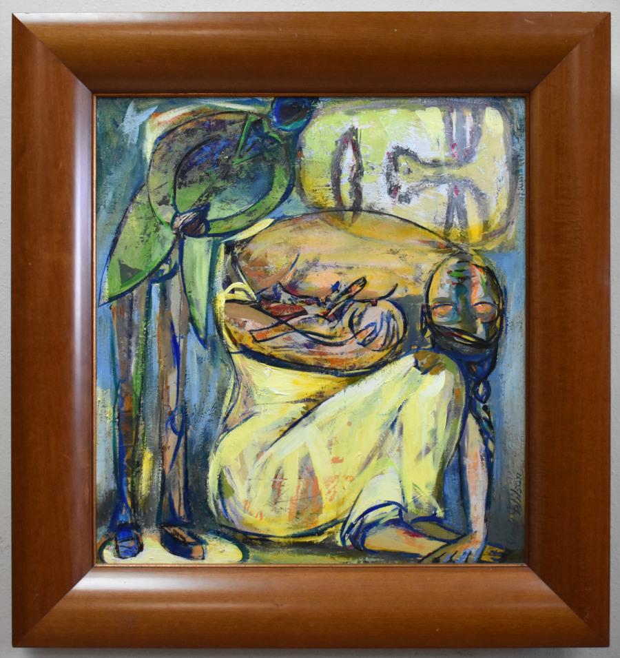 Leon Collins - "WOMAN AND CHILD" BLACK FOLK ARTIST For Sale at 1stDibs
