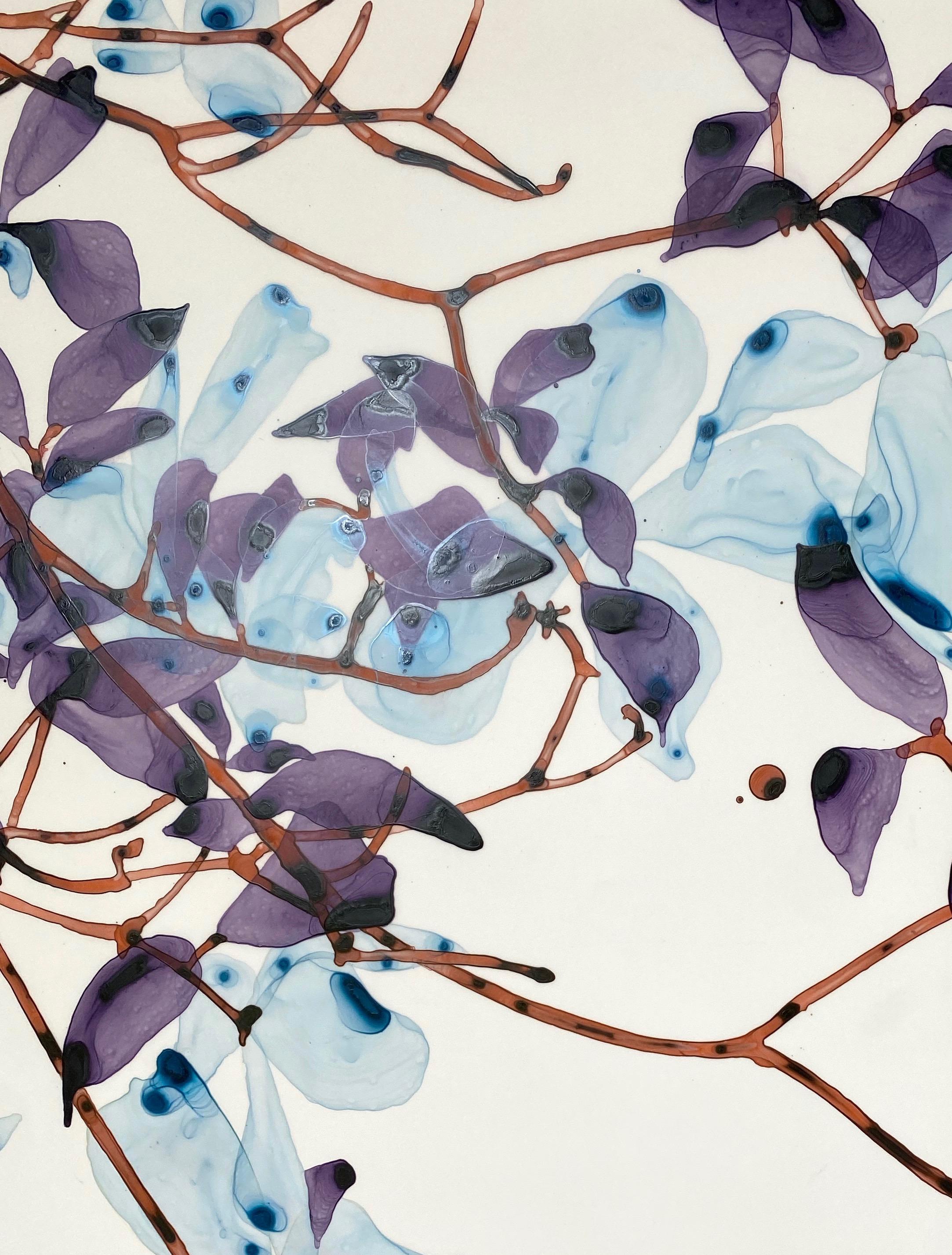 Jackie Battenfield - April Frost Cs1, Violet, Pale Blue Botanical Tree ...