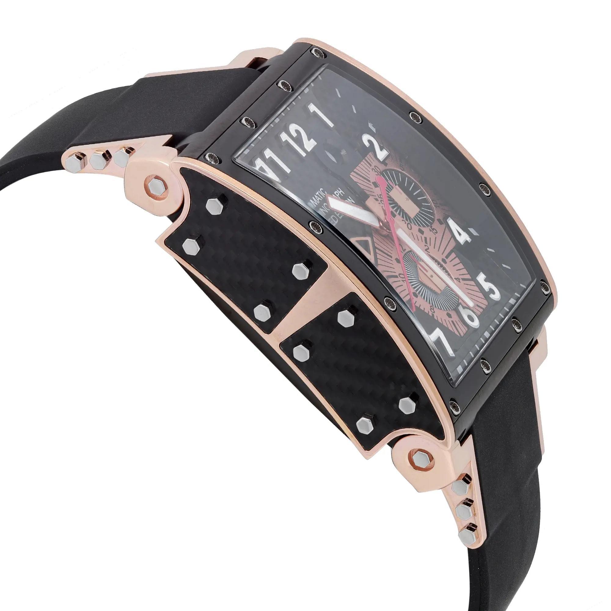 Jacob and Co EPIC I 18K Rose Gold Titanium Carbon fibre Dial Automatic ...