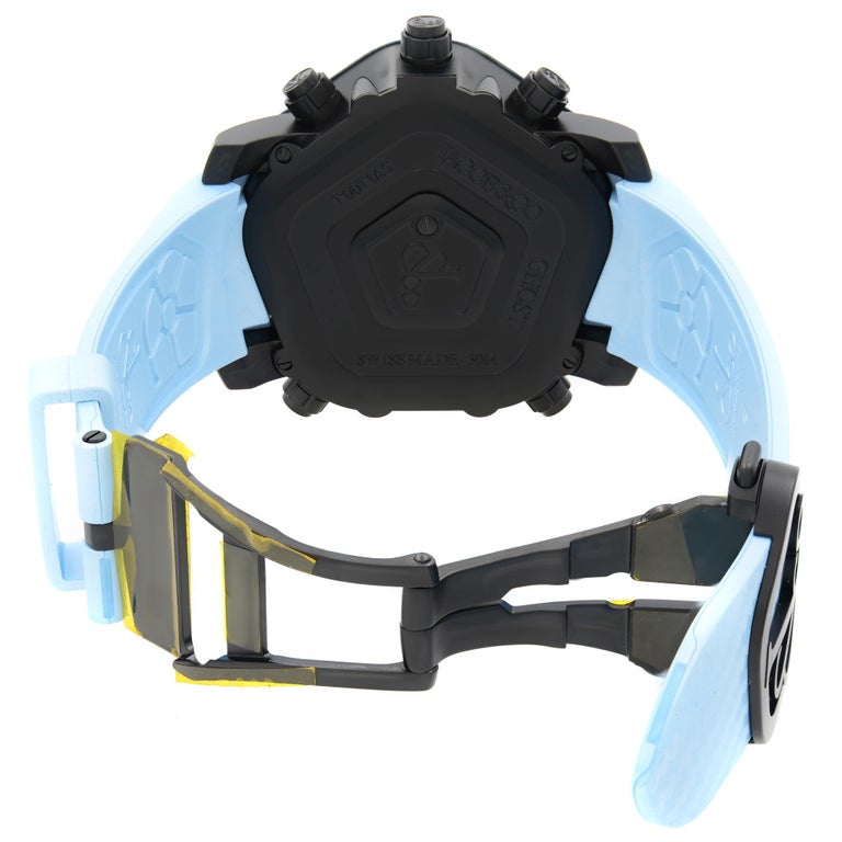 Jacob and Co. Ghost 5 Time Zone Carbon Bezel Blue Mens Watch GH100.11 ...