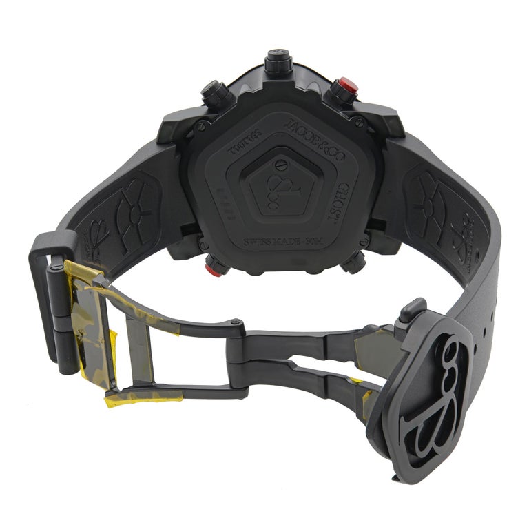 Jacob and Co. Ghost 5 Time Zone PVD Steel Mens Quartz Watch GH100.11.NS ...