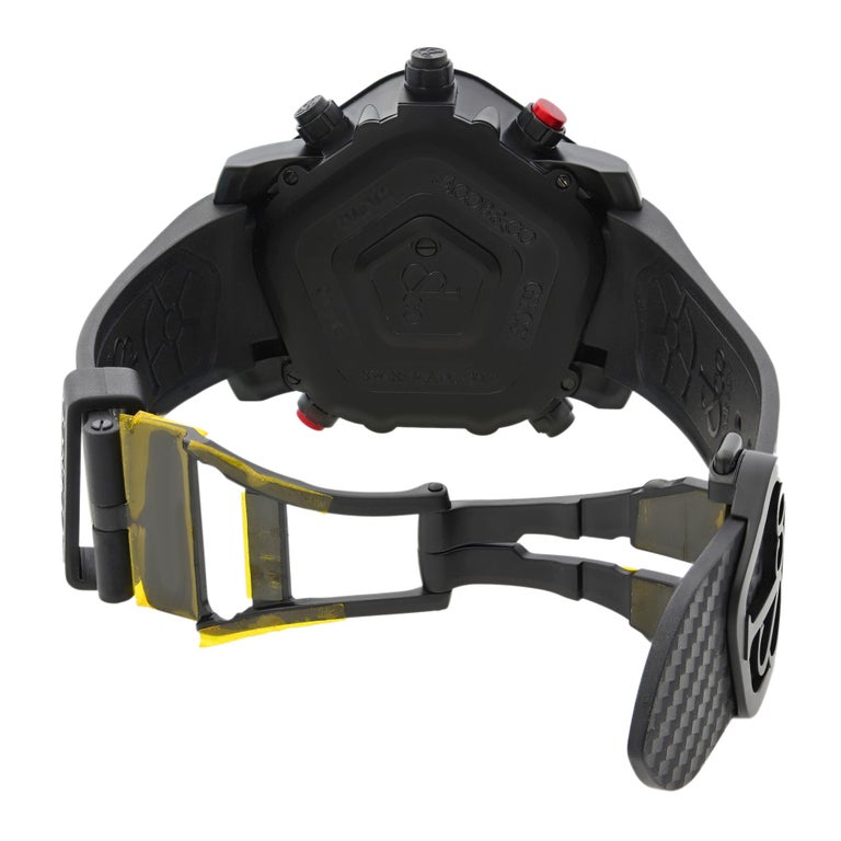 Jacob and Co. Ghost Carbon Bezel Black Quartz Men’s Watch GH100.11.NS ...