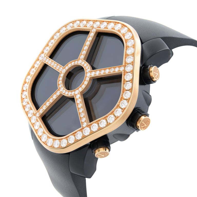 Jacob and Co. Ghost Steel 18K Gold Diamond Bezel Mens Watch GH100.14.RP ...