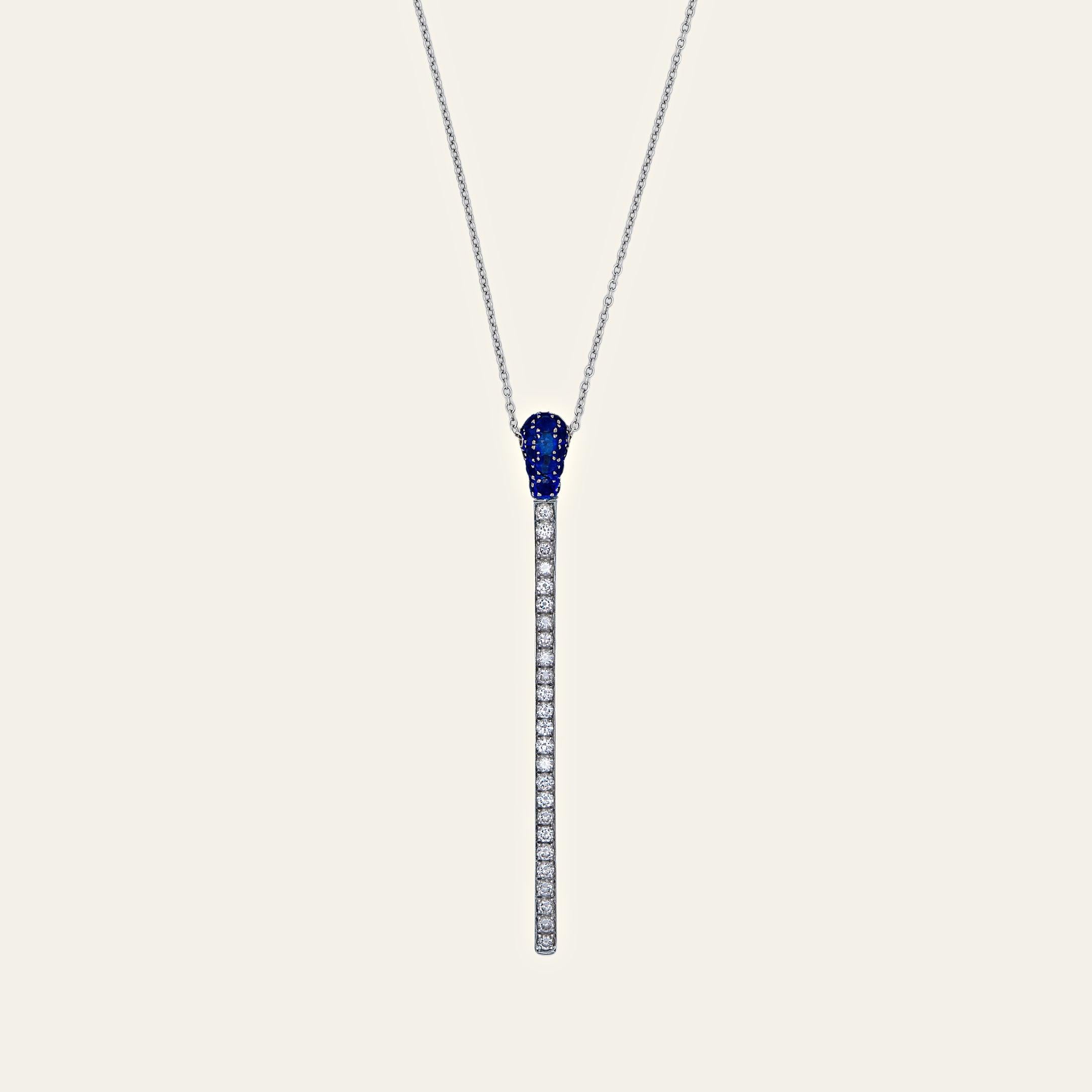 Jacob and Co. Match Sapphire Diamond Necklace For Sale at 1stDibs