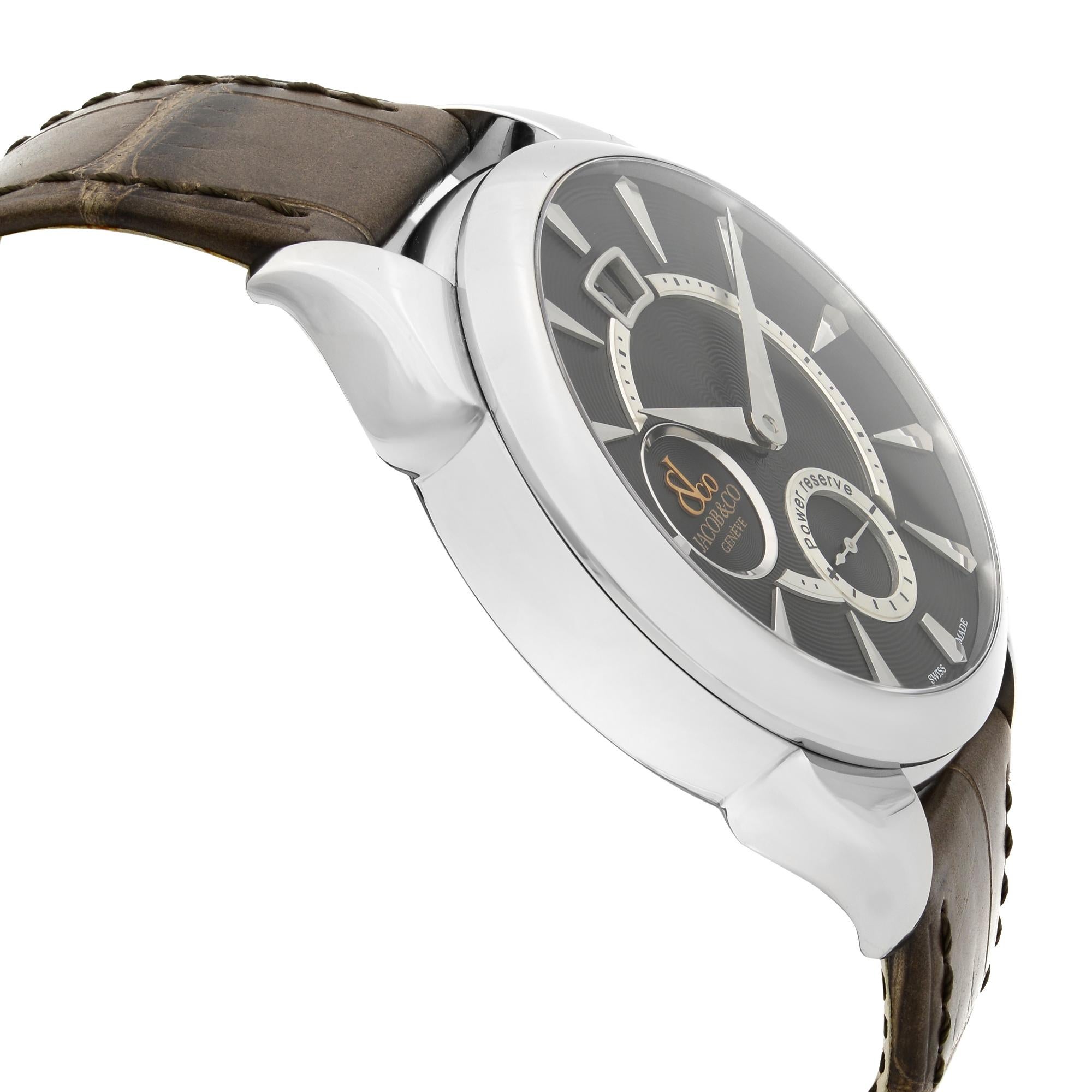 Jacob and Co. Palatial Classic Stainless Hand-Wind Men's Watch PC400.10 ...