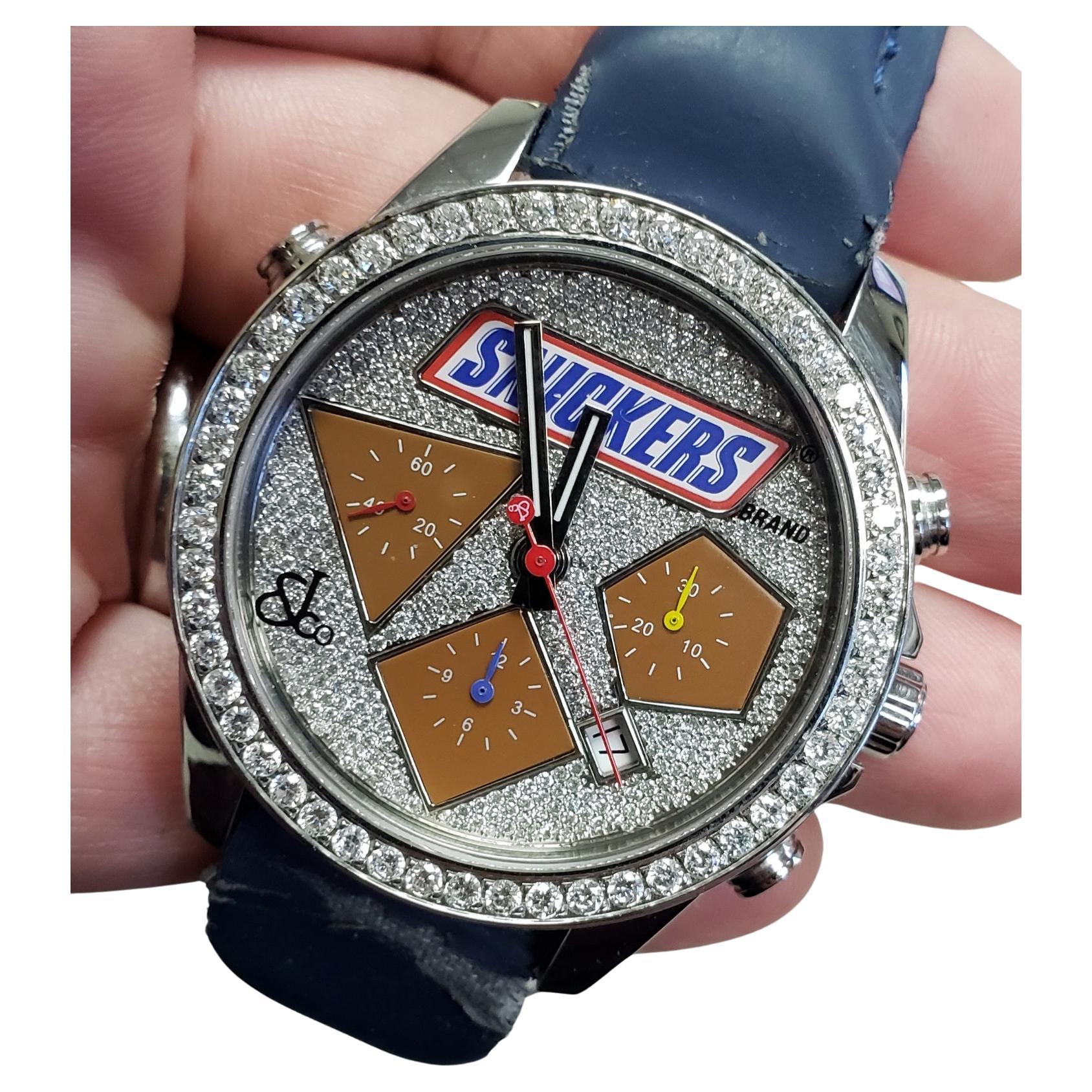 Jacob and Co. SNICKERS Stainless Steel Diamond Automatic Chronograph ...