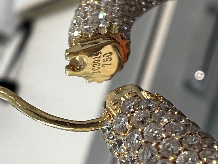 Jacob and Co. Yellow Gold Pave Large Diamond Hoop Earrings For Sale at ...