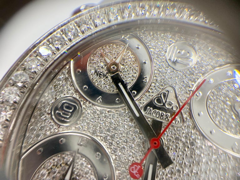 Jacob and Company 5 Time Zone Diamond Watch at 1stDibs