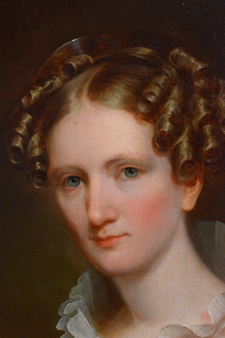 American artist Portrait German lady 19th century Oil painting by J ...