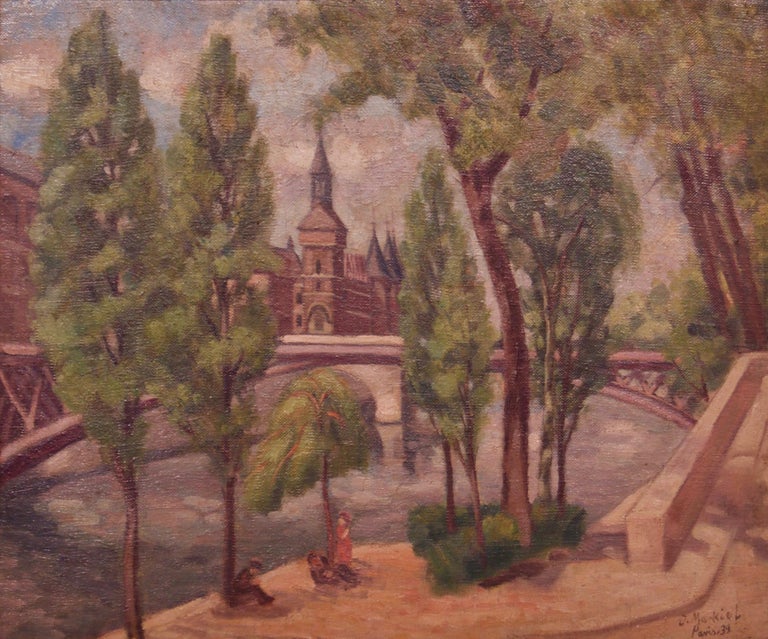 Jacob (Jacques) Markiel - Paris - Mid 20th Century Landscape Oil of ...