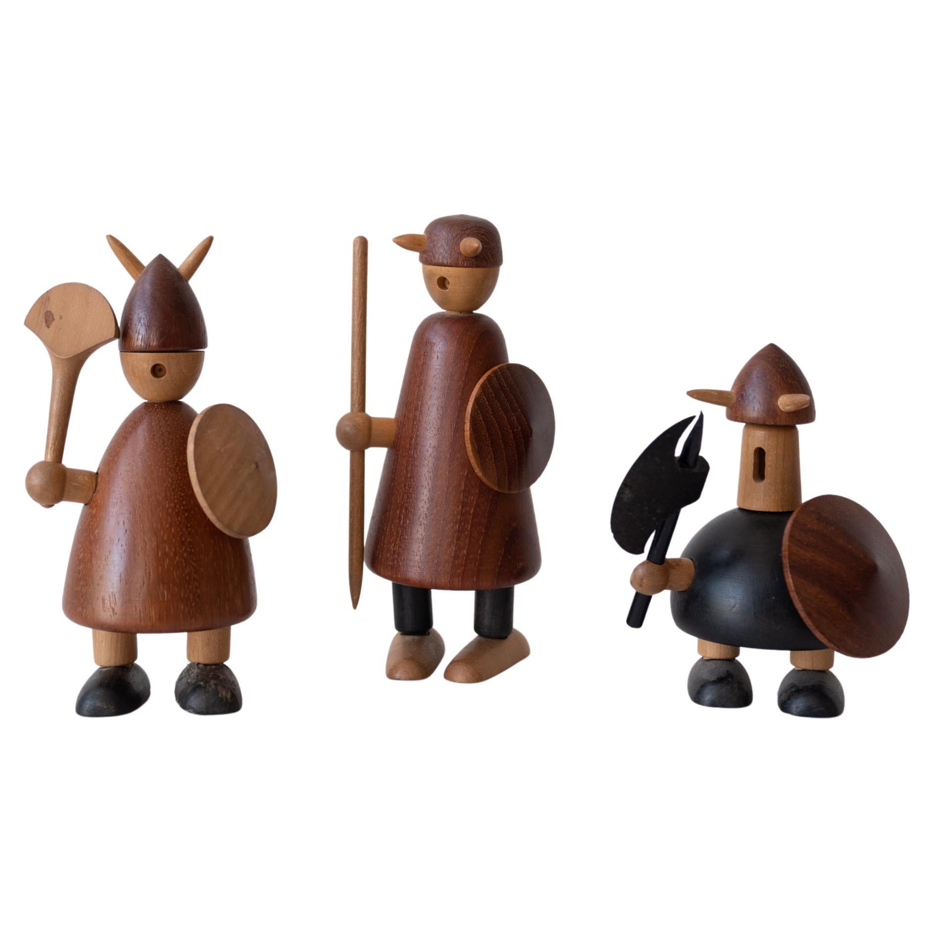 Jacob Jensen Teak Maple and Rosewood Vikings, 1950s For Sale at 1stDibs