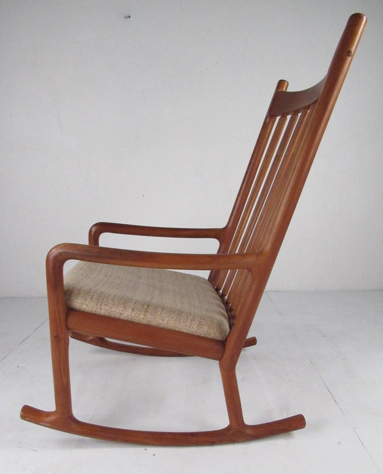 Mid-Century Modern Jacob Kjaer Teak Rocking Chair at 1stDibs