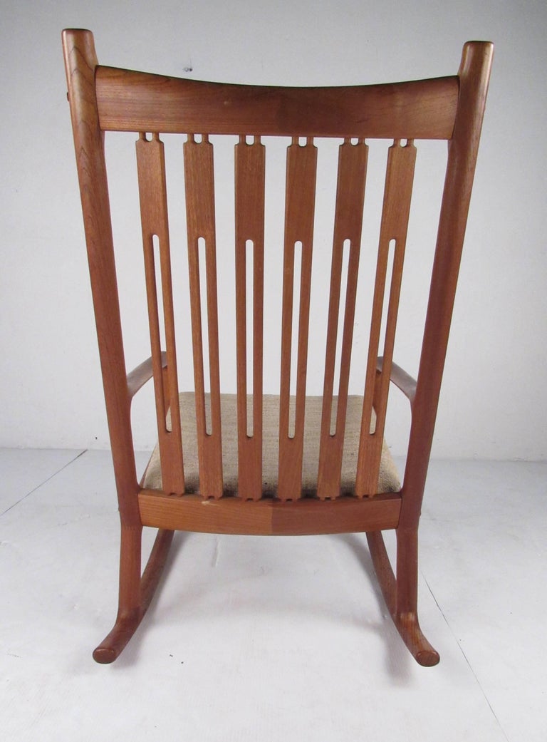 Mid-Century Modern Jacob Kjaer Teak Rocking Chair at 1stDibs
