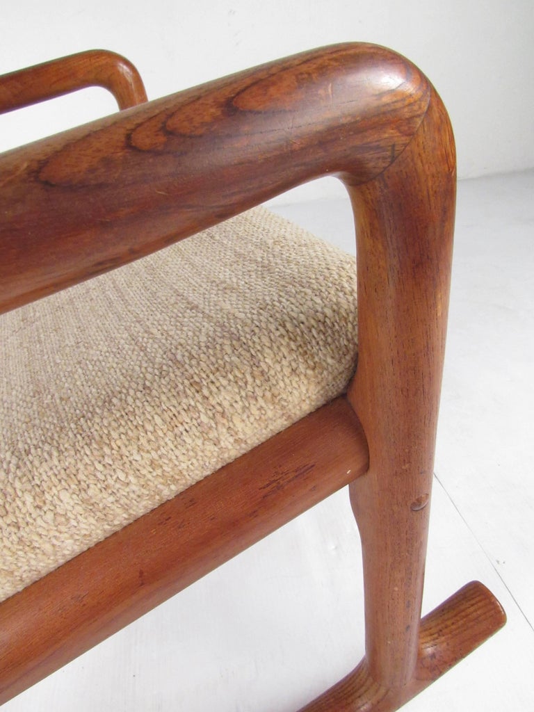 Mid-Century Modern Jacob Kjaer Teak Rocking Chair at 1stDibs