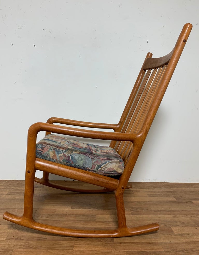 Jacob Kjaer Danish Teak Rocker Circa 1960s For Sale at 1stDibs