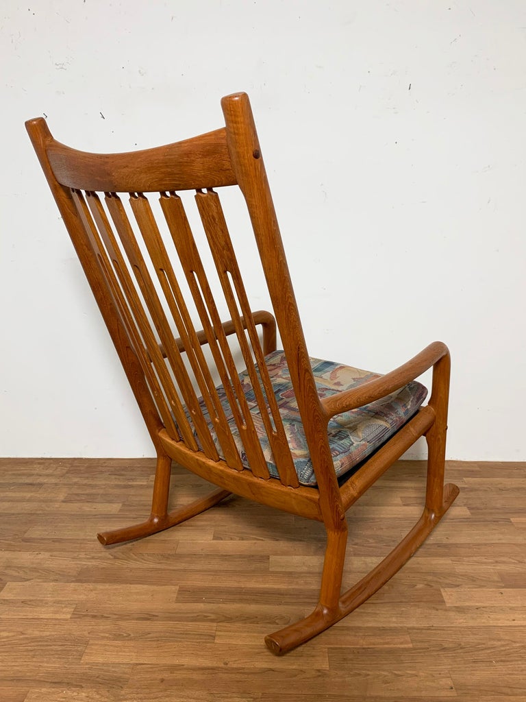 Jacob Kjaer Danish Teak Rocker Circa 1960s For Sale at 1stDibs