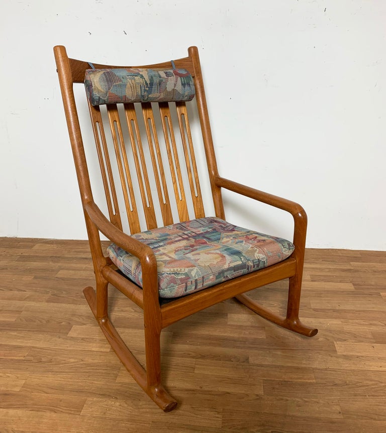 Jacob Kjaer Danish Teak Rocker Circa 1960s For Sale at 1stDibs