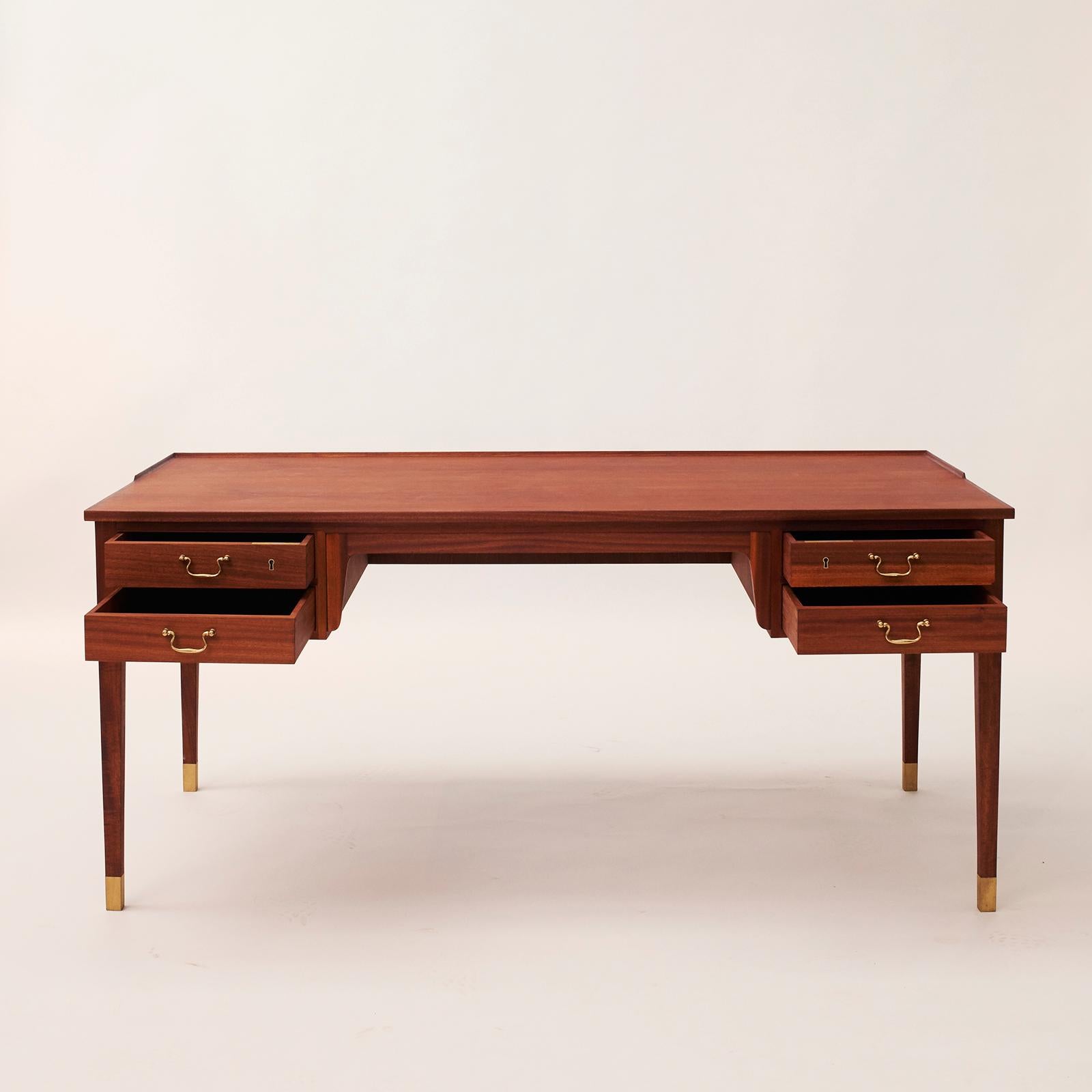 Jacob Kjaer Mahogany Writing Desk at 1stDibs | antique writing desk uk