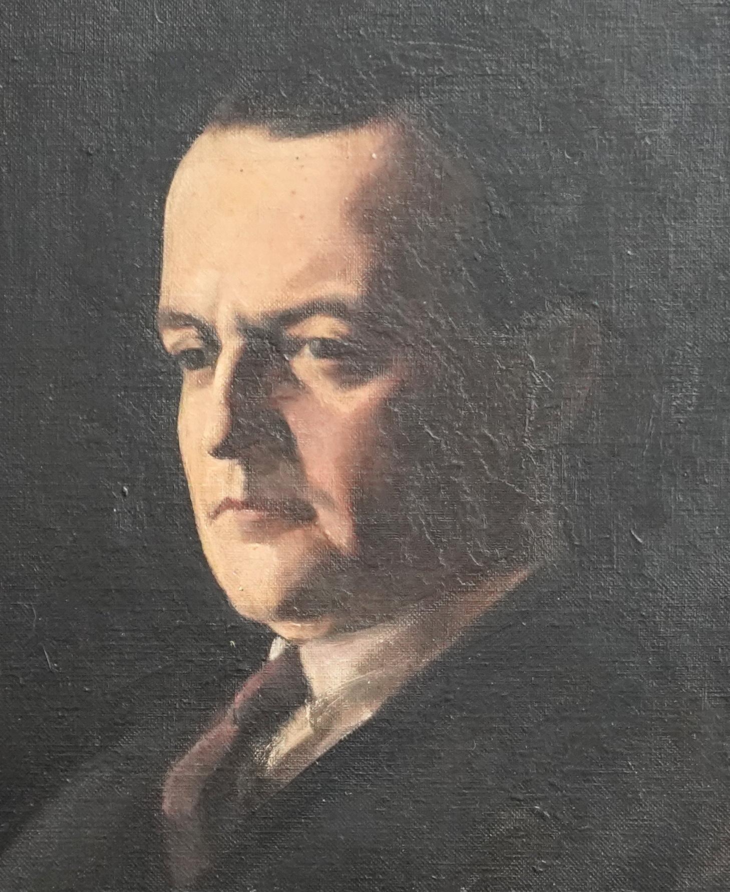 Jacob Kramer - Portrait of George Hopkinson - British 20's male oil ...