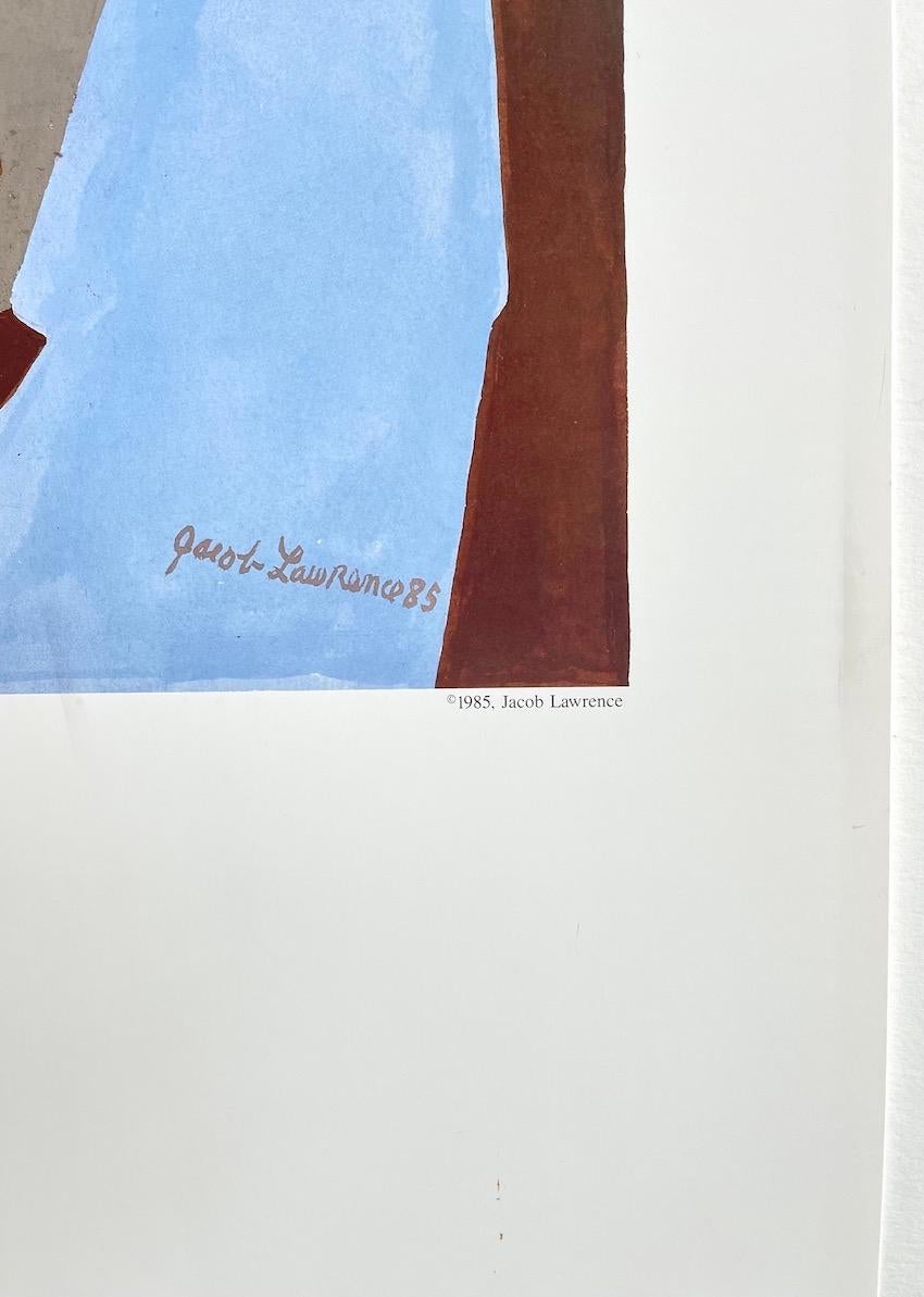 Jacob Lawrence - THE BUILDERS 1985 Vintage Fine Art Poster, 1st Edition ...