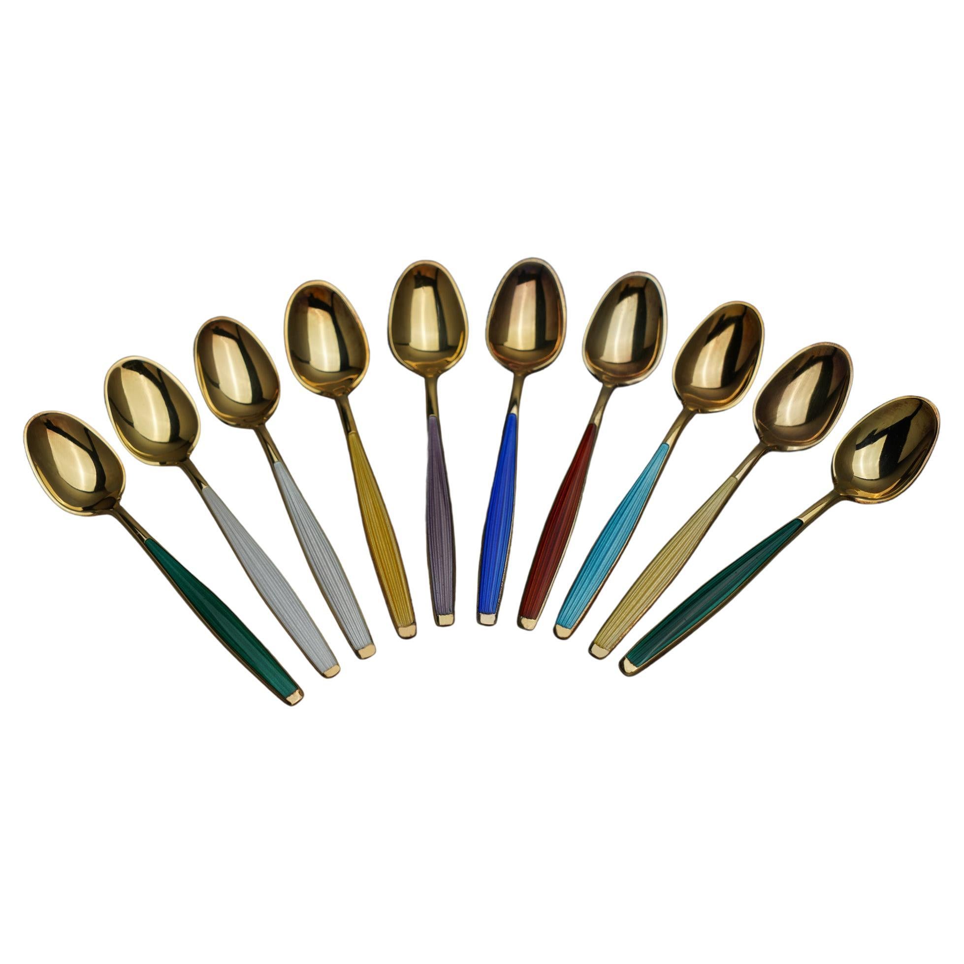 6 George W. Shiebler Sterling Silver Twisted Coil Handle Demitasse ...