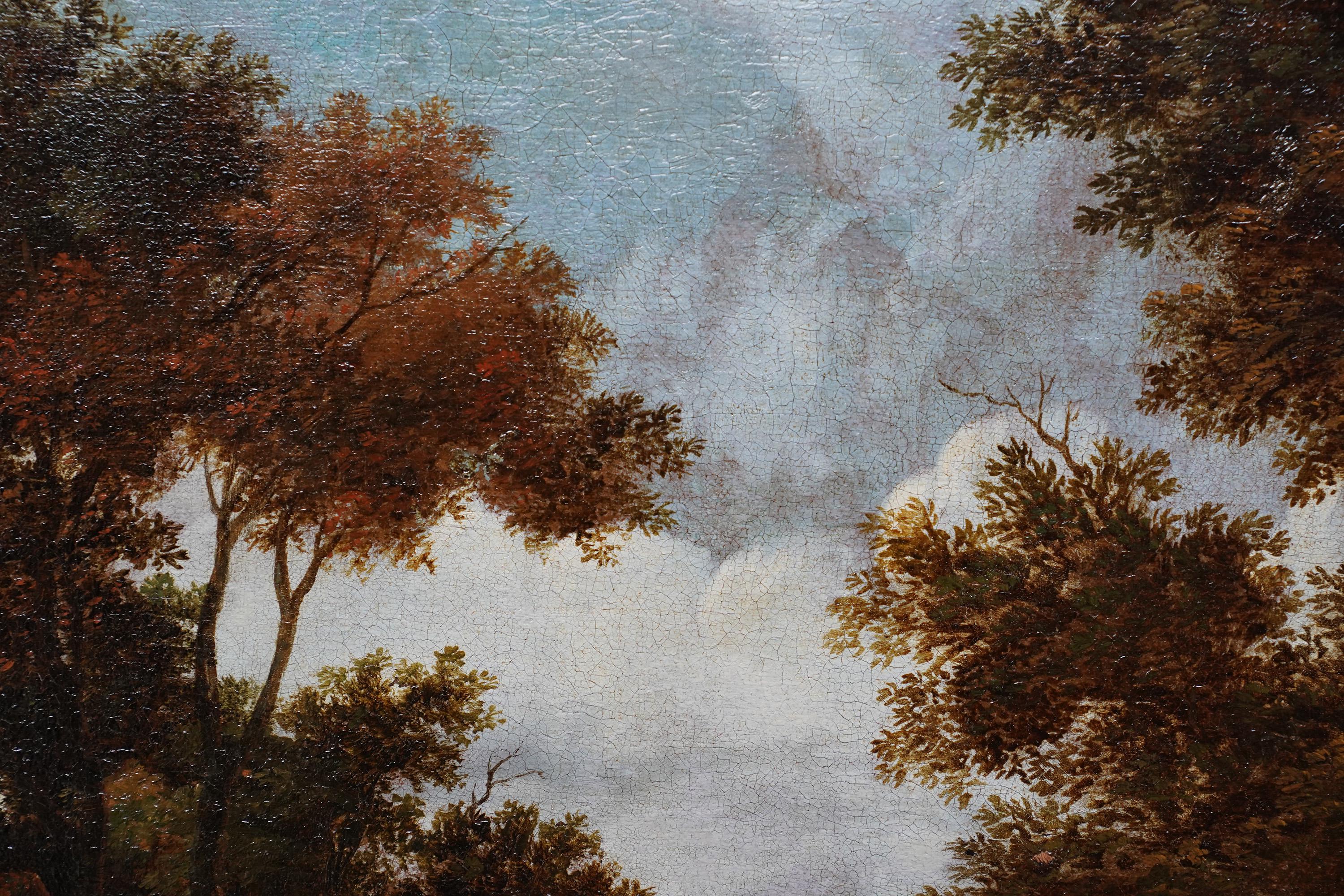 Italian Landscape with Travellers - Dutch Golden Age 17thC art oil ...