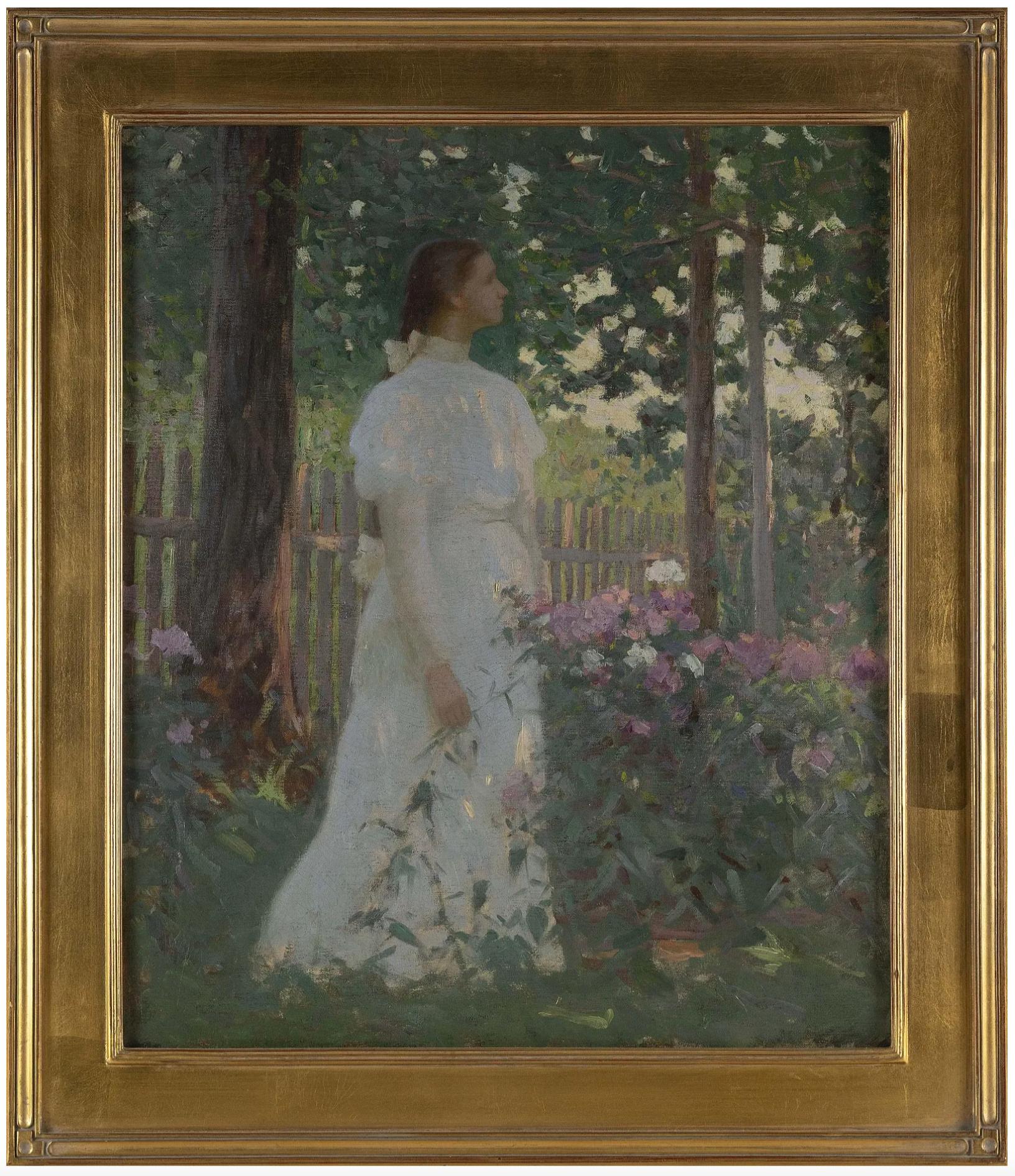 Jacob Wagner - Woman in the Garden For Sale at 1stDibs