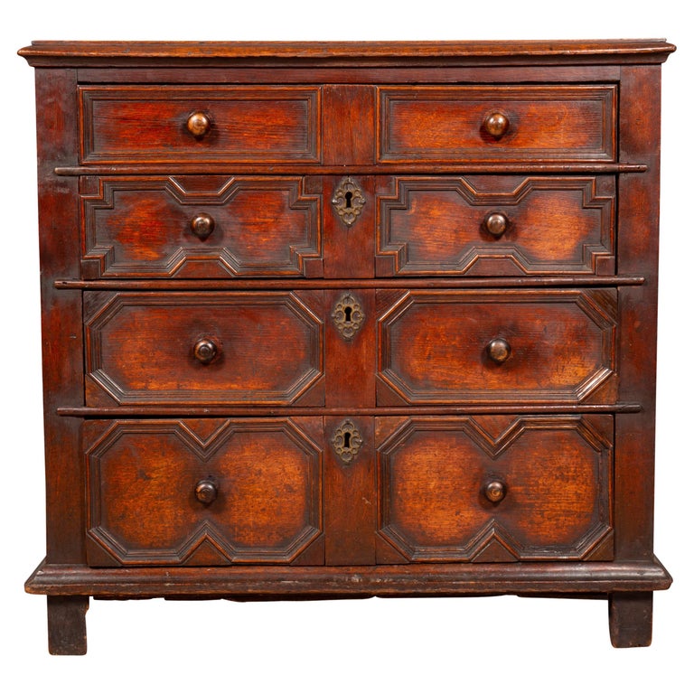 Jacobean Oak Chest of Drawers For Sale at 1stDibs