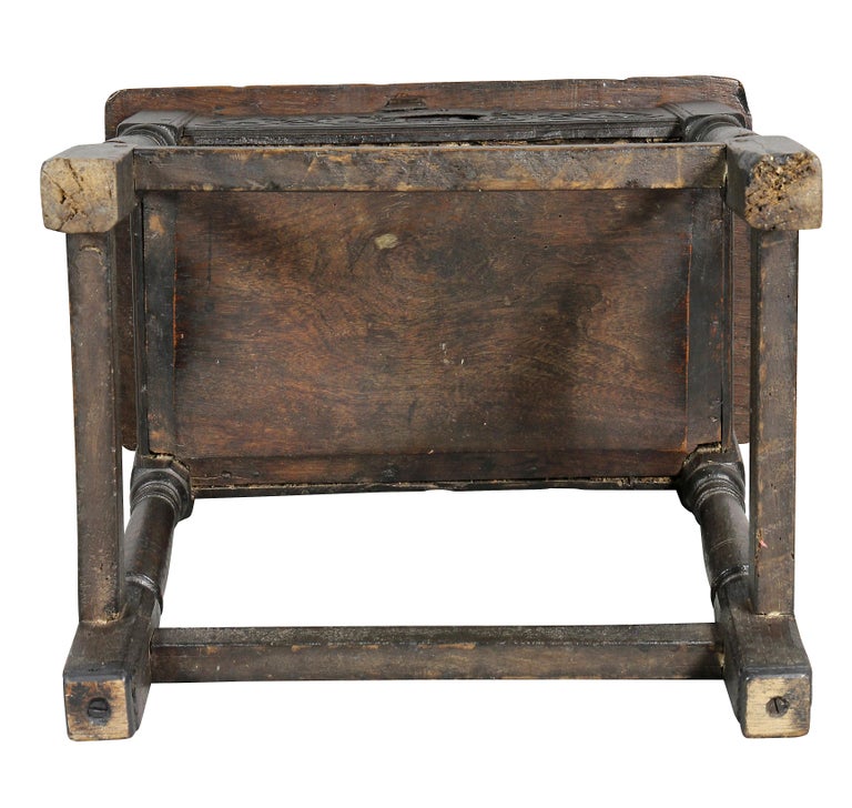 Jacobean Oak Joined Stool or Box at 1stDibs